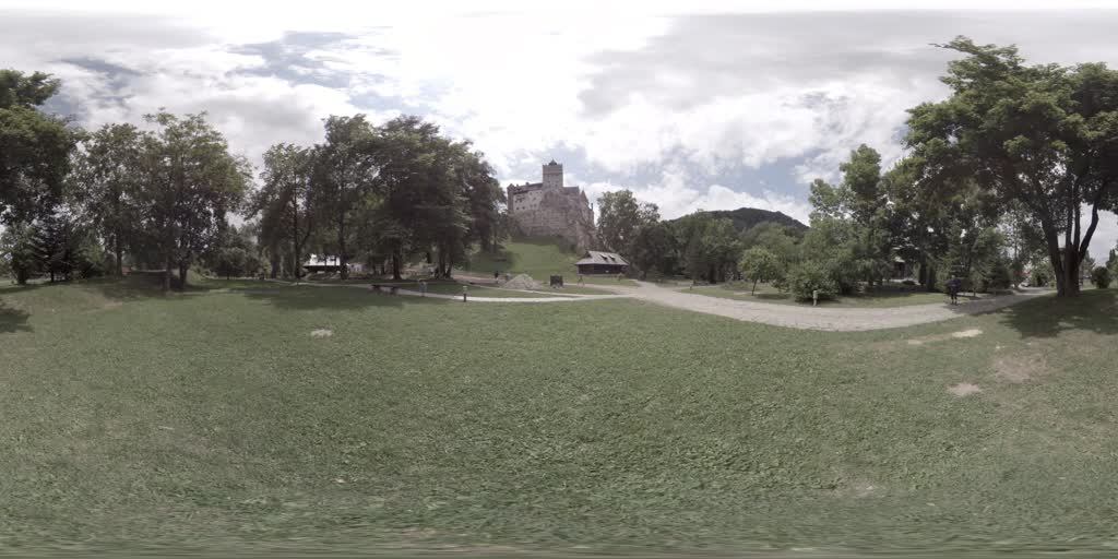 Bran Castle, Dracula's Castle near Bran in Romania, 360 video VR 360º ...