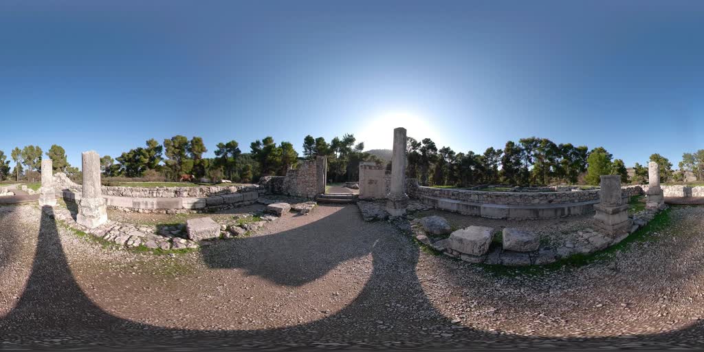 Ancient Nabratein synagogue and archaeological site in Galilee, Amuka ...