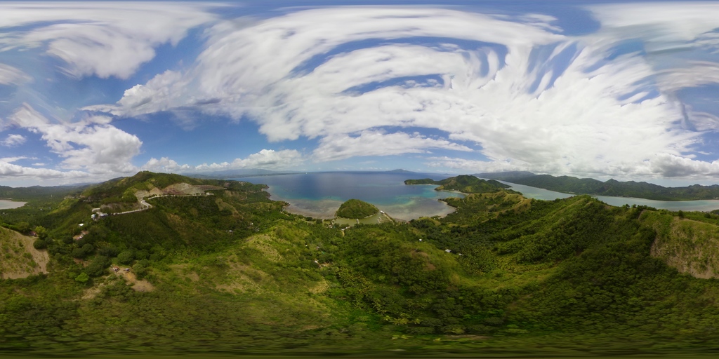 Tropical islands and blue sea. Philippines, Mindanao. 360 panorama VR ...