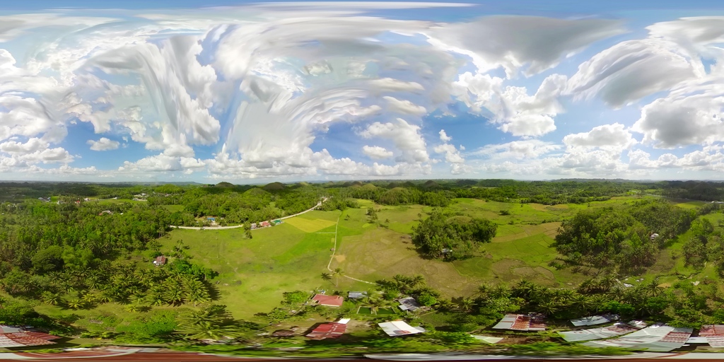 Chocolate hills.Bohol Philippines. 360-Degree view. 8k Video. 360º ...
