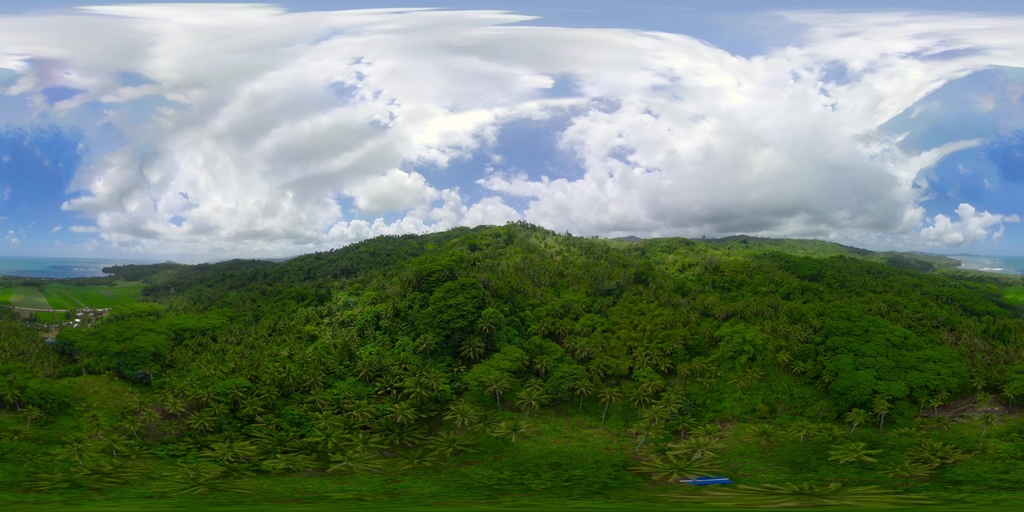 Mountains with rainforest. Philippines, Mindanao. 360-Degree view. 360º ...