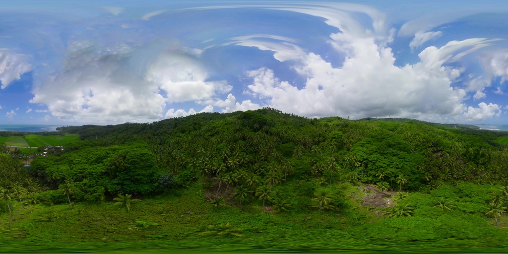 Mountains with rainforest. Philippines, Mindanao. 360-Degree view. 360º ...