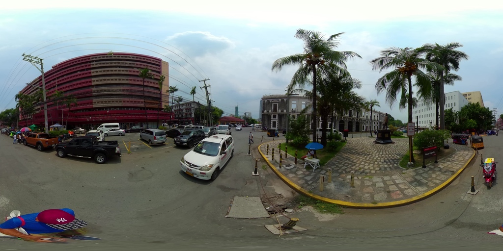 Manila city, the capital of the Philippines. 360-Degree view 360º Video ...