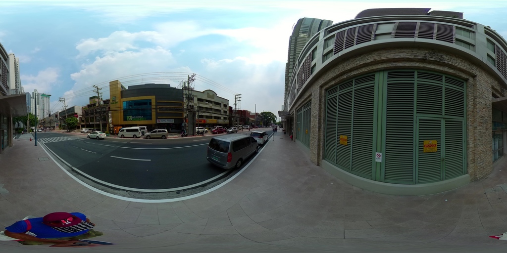 Manila city, the capital of the Philippines. 360-Degree view 360º Video ...