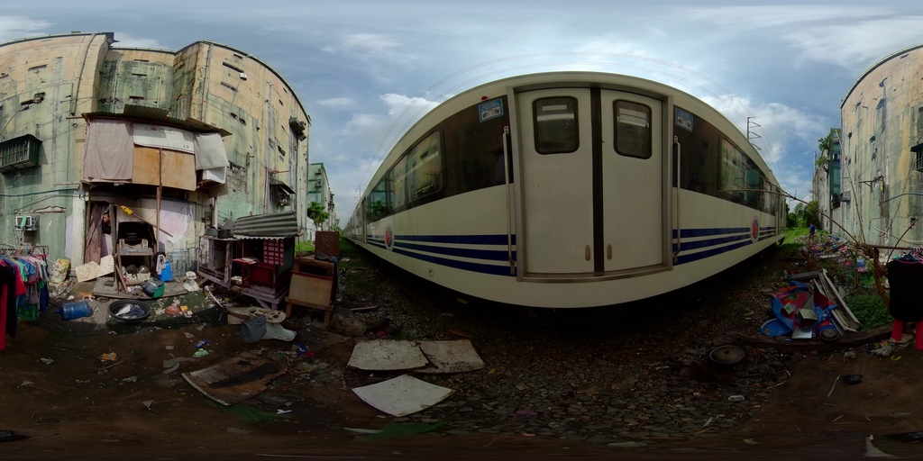 Rail transit system in Manila city. Philippines. 360-Degree view 360º ...