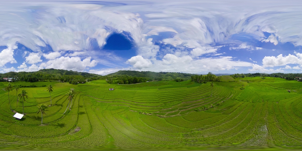 Beautiful rice terraces. Bohol, Philippines. 360-Degree view. 360º ...