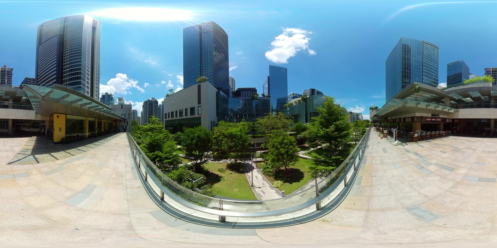 Manila, the capital of the Philippines with skyscrapers. Virtual ...