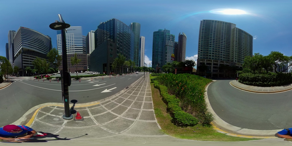 Manila, the capital of the Philippines with skyscrapers. Virtual ...
