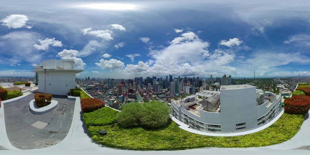 Manila, the capital of the Philippines with skyscrapers. Virtual ...