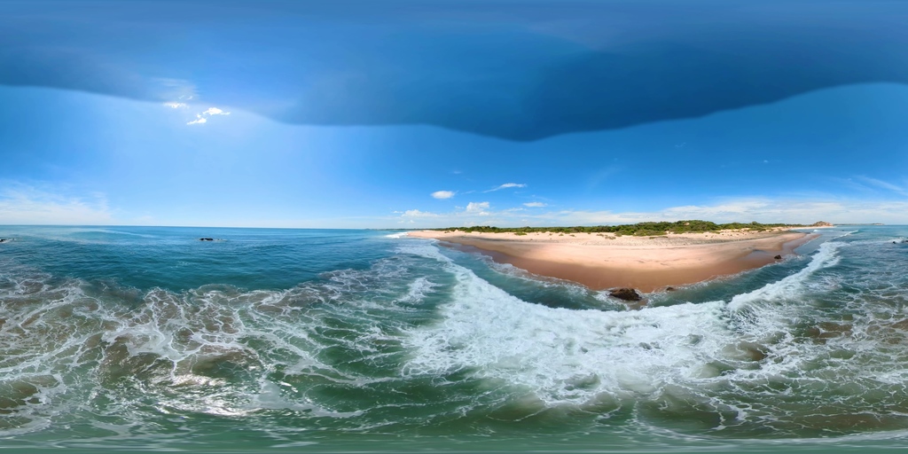 Tropical beach in Sri Lanka. 360 panorama VR. 5.7k video. 360º Video ...