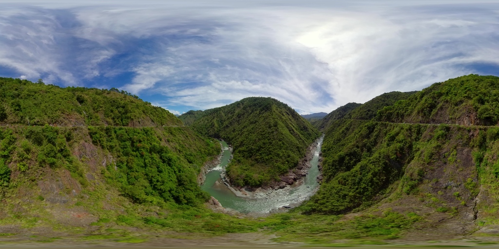Jungle and mountains in Philippines. Equirectangular panoramic. 8k ...