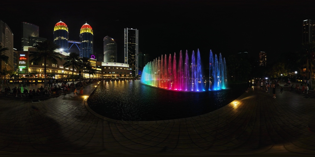Night city panorama of Kuala Lumpur. 6k video. 360º Video | 360Cities