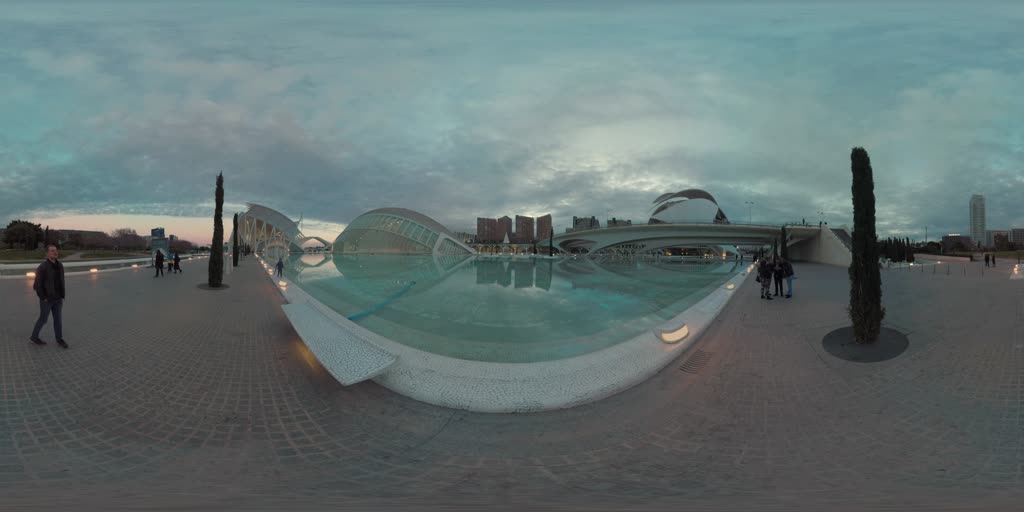 360 VR Evening Valencia with City of Arts and Sciences, Spain 360º ...